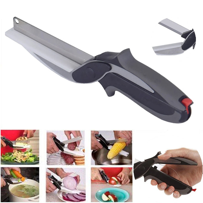 Clever Cutter - 2 in 1 Kitchen Knife, Plastic Food Cutter. – NairoMarket