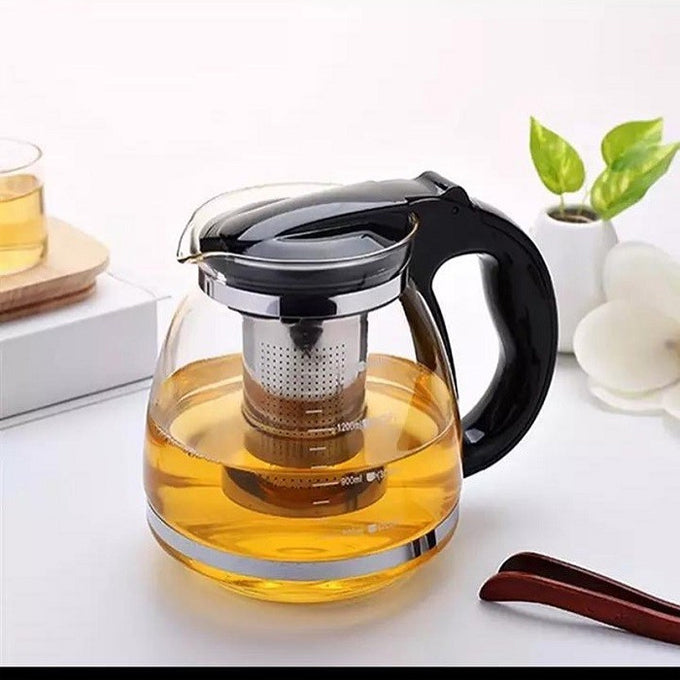 High temperature resistant borosilicate glass infusion tea pot with St ...