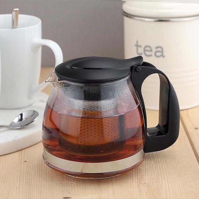 High temperature resistant borosilicate glass infusion tea pot with St ...