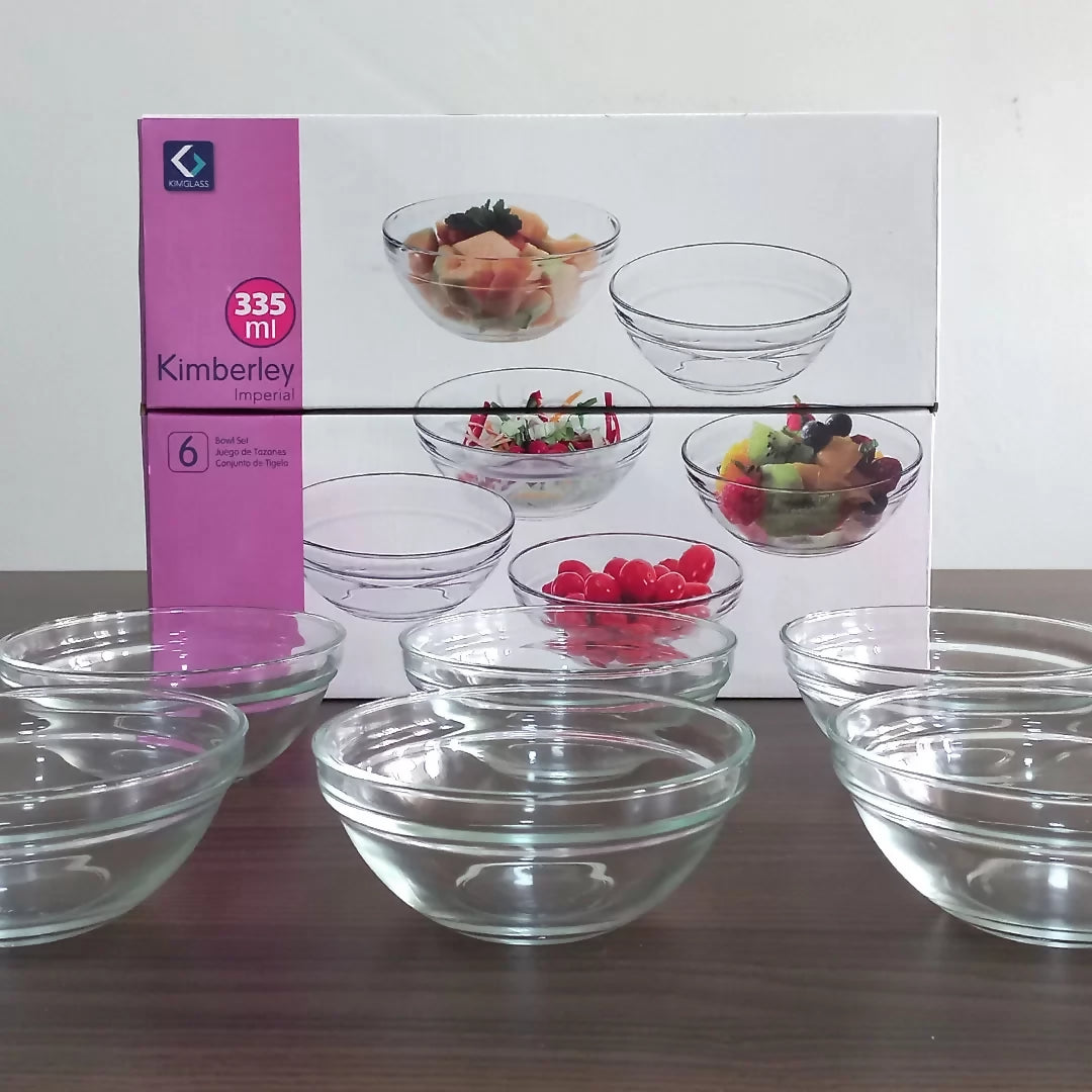 335ml Clear Glass Stack Bowl 6pc Set – NairoMarket