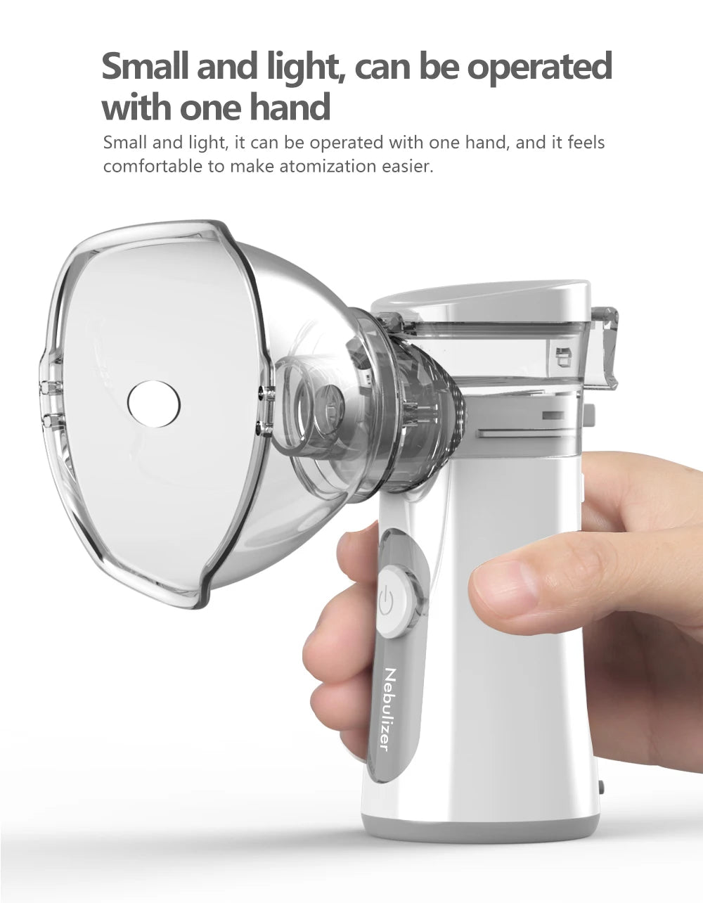 Handheld Portable autoclean Inhale Nebulizer Mesh Atomizer silent inha ...