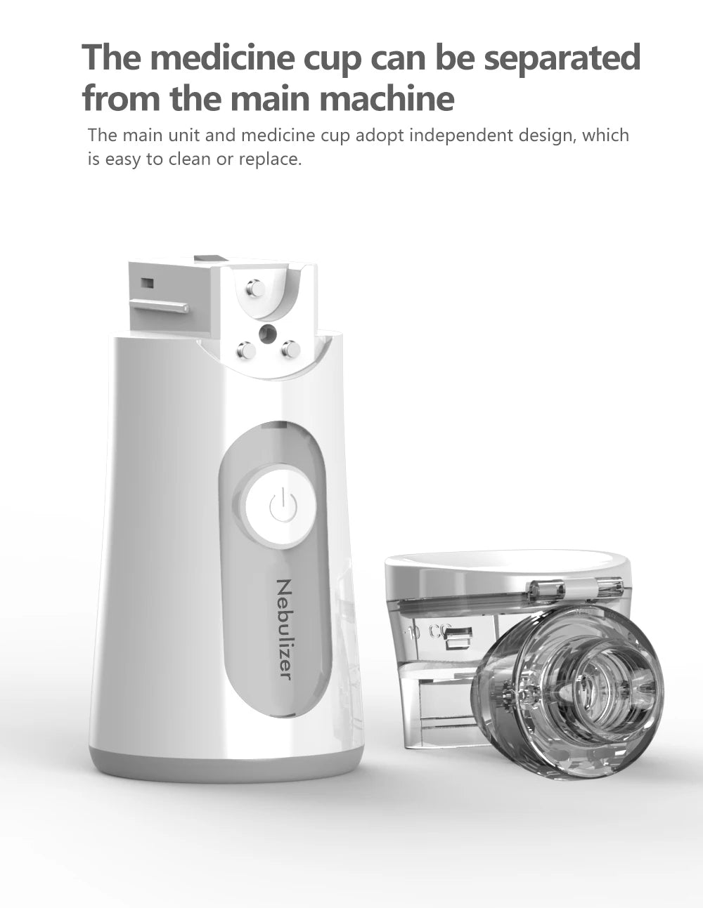 Handheld Portable autoclean Inhale Nebulizer Mesh Atomizer silent inha ...