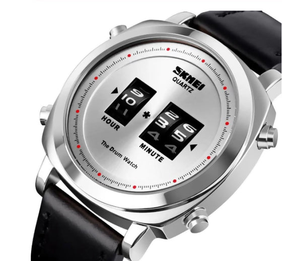 Skmei Drum Roll Watch Stunning Unique Rolling Time 3Bar – NairoMarket