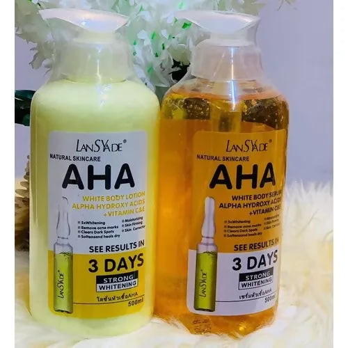 LansYade AHA 3DAYS STRONG WHITENING WITH VITAMIN C & E LOTION & SERUM ...