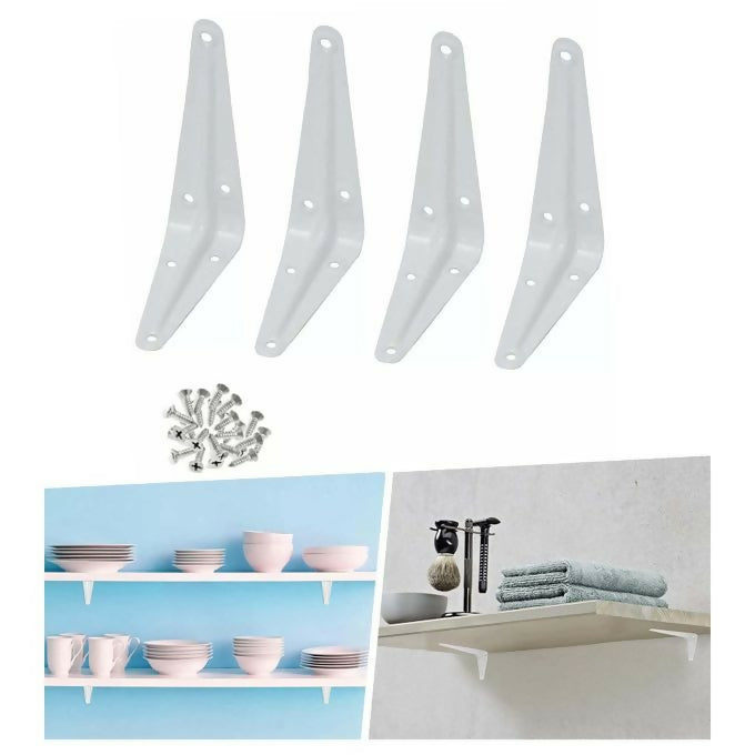4pcs 4 Inch Shelf Brackets, Heavy Duty L Bracket, Shelf Corner Brace R ...