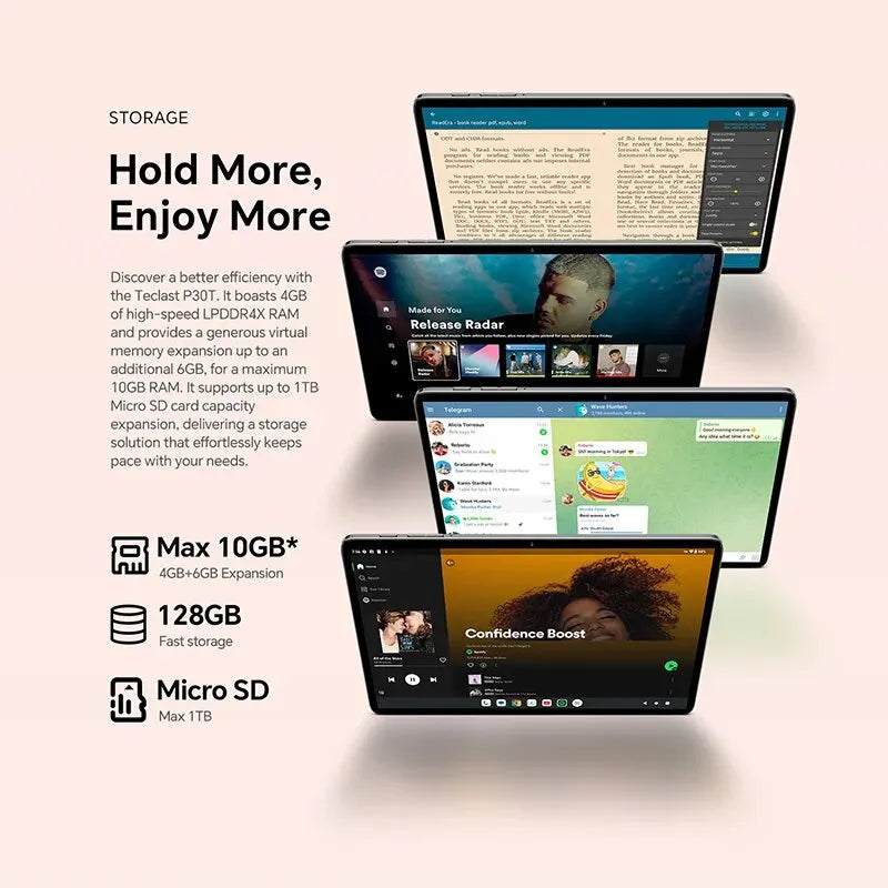 Teclast P30T Android 14 Tablet 10.1" Incell Fully Laminated A523 8-cor ...
