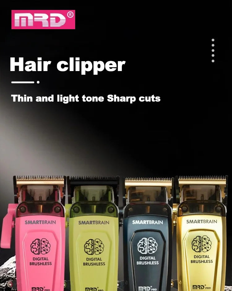 MRD Smart Brain HC-90-4 Hair Clipper Men's Professional Full Metal Lif ...
