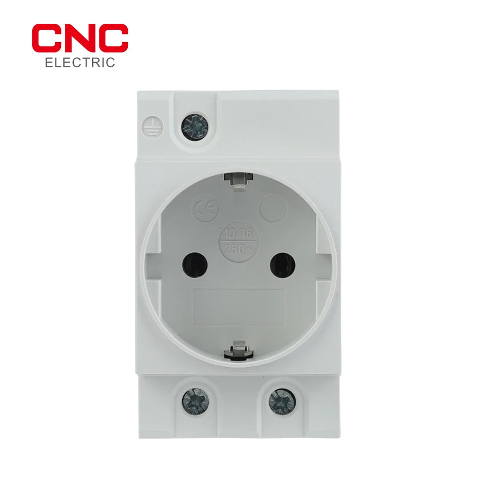 CNC Din Rail 35mm Modular Mount AC Power Socket Plug 16A 220V AC Conne ...