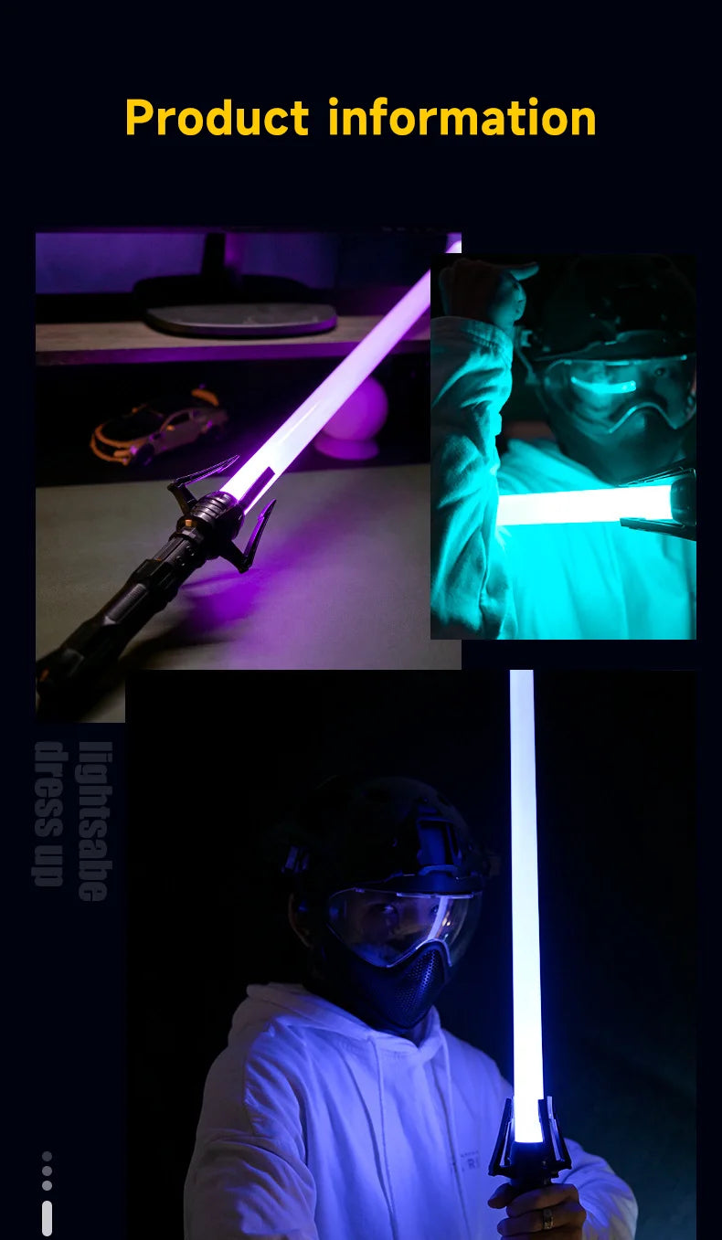 2PCS 2-in-1 Laser Sword Red and Blue Double Saber Transformation Child ...