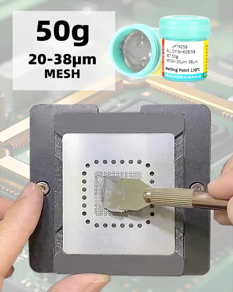 Sn42Bi58 SMD Welding Paste 138 ℃ Low Temperature Lead-free Syringe No ...