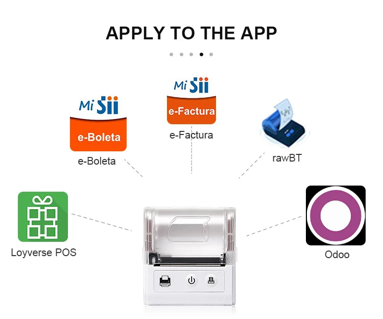 Mini Printer Pocket Thermal Receipt Printer 58mm Mobile Portable Ticke ...