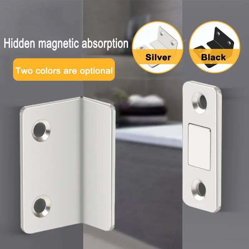 Ultra Thin Latch Cupboard L Type Door Closer Cabinet Catches Door Stop ...