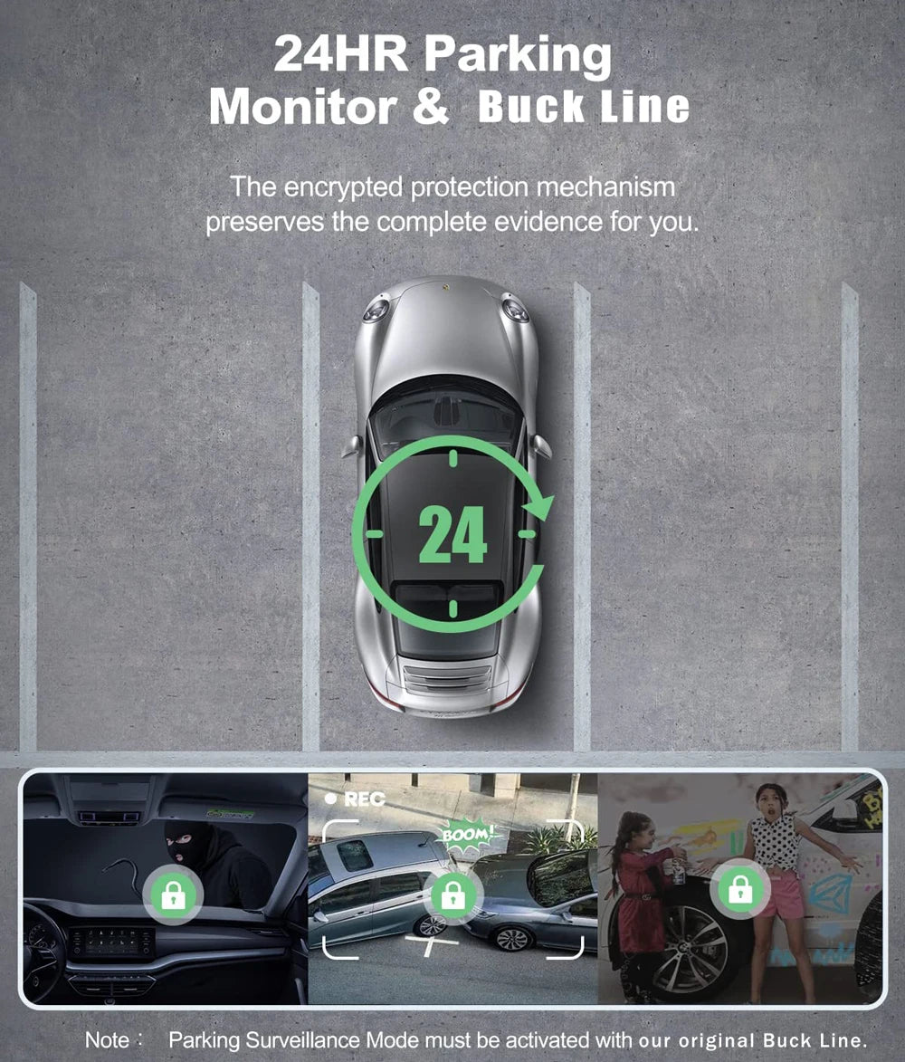 WiFi 3 Channel Car DVR Three Way Dash Cam Inside Vehicle Camera DVRs R ...