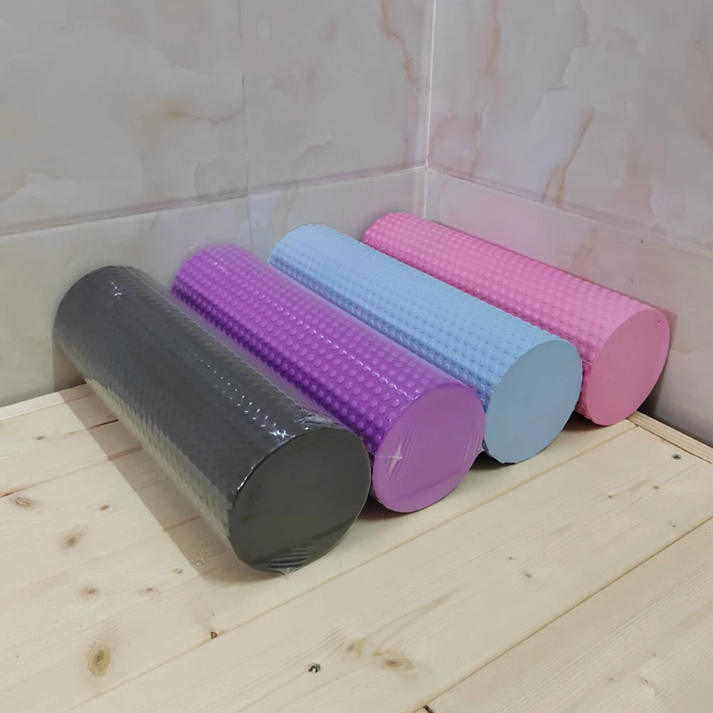 Yoga Roller Round EVA Foam Cylinder Hexagonal Roller for Pilates Exerc ...