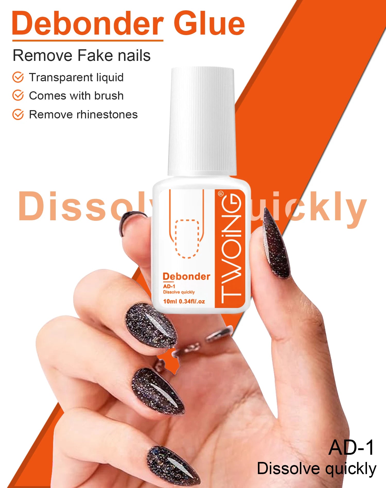 10ml Debonder Glues For Removeing False Nails Rhinestone Remover Tools ...