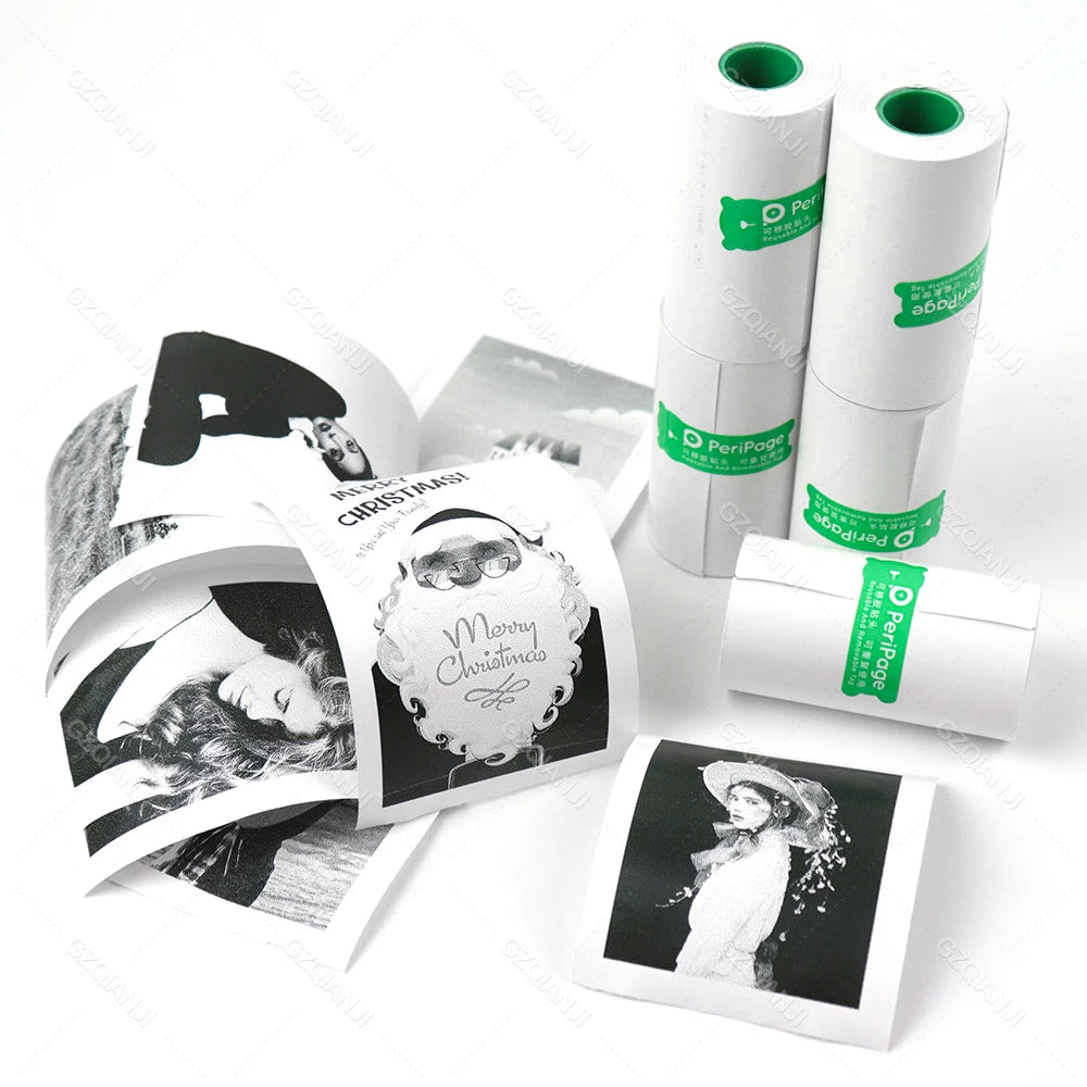 White Color Sticker Label Thermal Paper Rolls for Photo Printer and Co ...