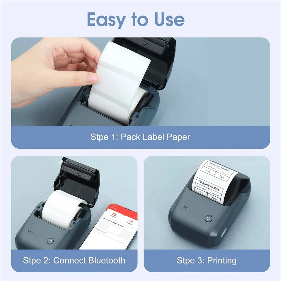Niimbot B1 Mini Portable Printer For Mobile Thermal Adhesive Label Pri ...