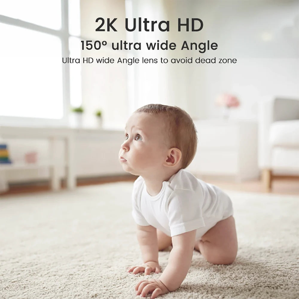 4MP 2K WiFi indoor high-definition crying detection baby monitor full ...