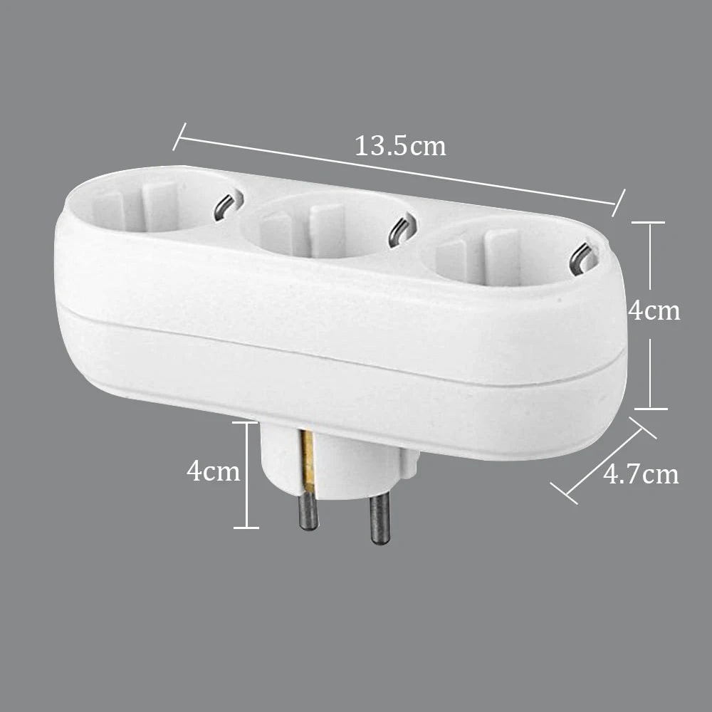 European Plug German Standard Wall Socket Extension Plug 1 to 3 Wall P ...