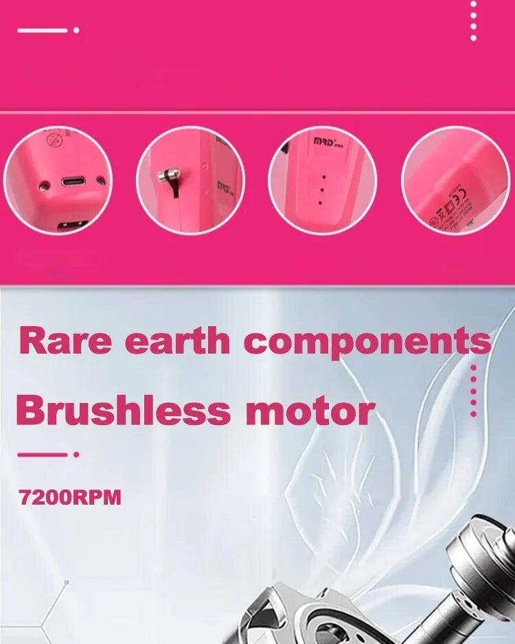 MRD Smart Brain HC-90-4 Hair Clipper Men's Professional Full Metal Lif ...