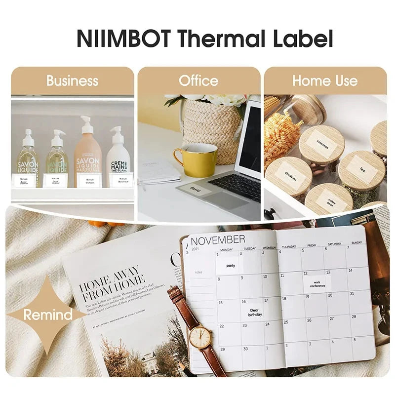 Niimbot B1 Mini Printer Portable Thermal Label Stickers Paper Printer ...