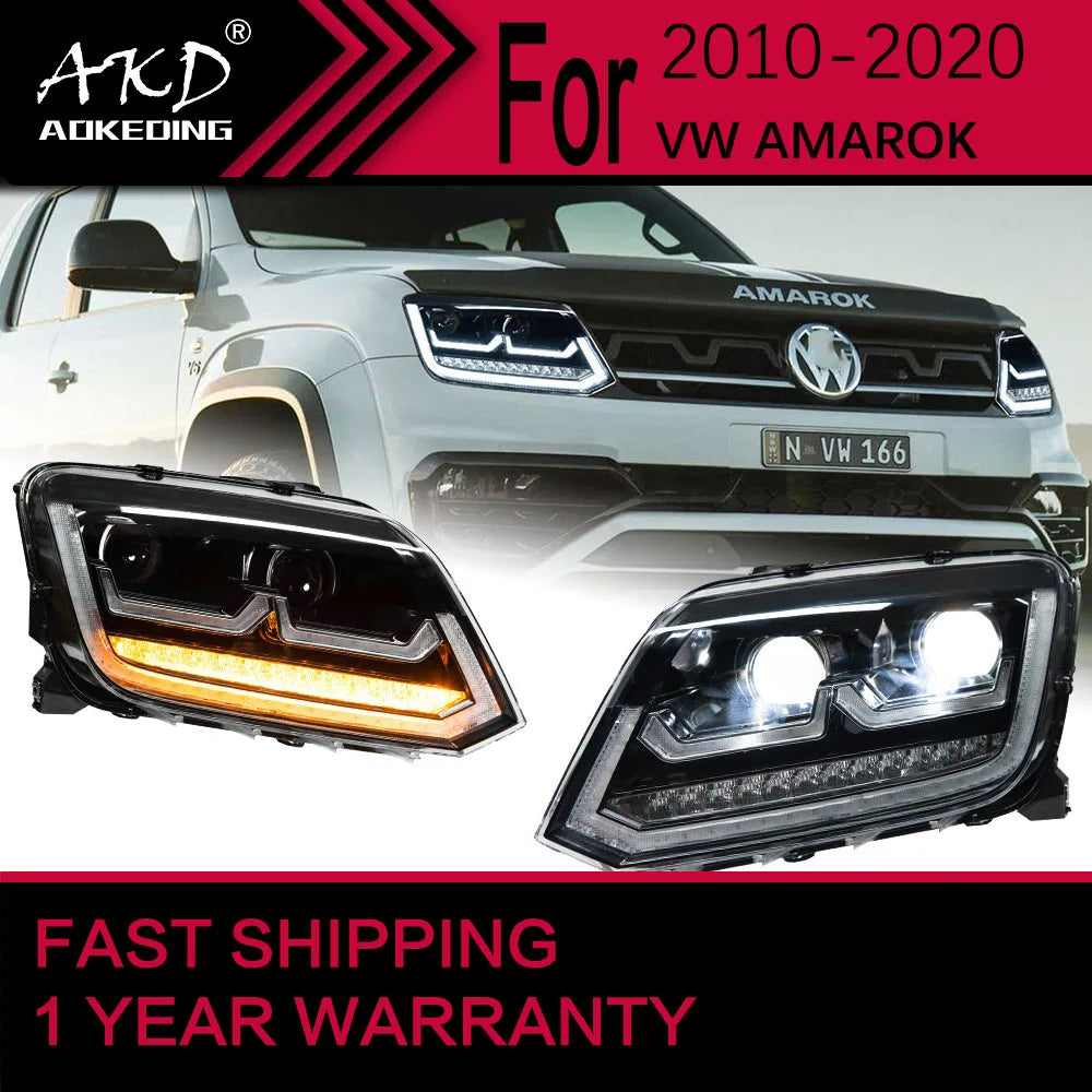 Car Lights for VW AMAROK LED Headlight 2010-2020 AMAROK Head Lamp Drl ...