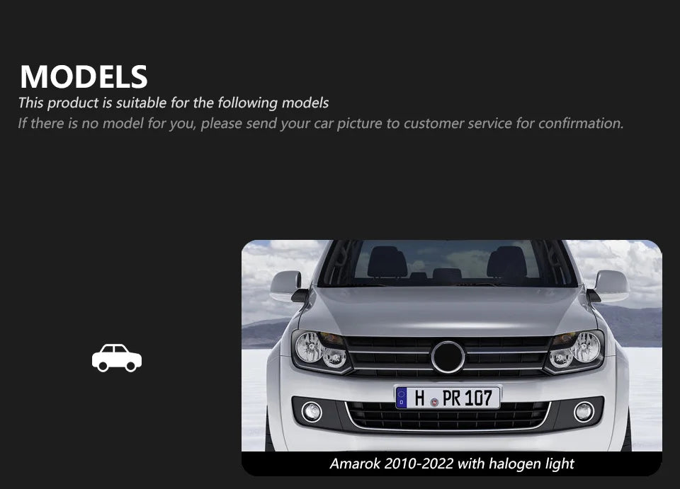 Car Lights for VW AMAROK LED Headlight 2010-2020 AMAROK Head Lamp Drl ...
