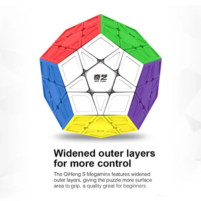 Qiyi Megaminx Magic Speed Cube Stickerless Professional Fidget Toys Qi ...
