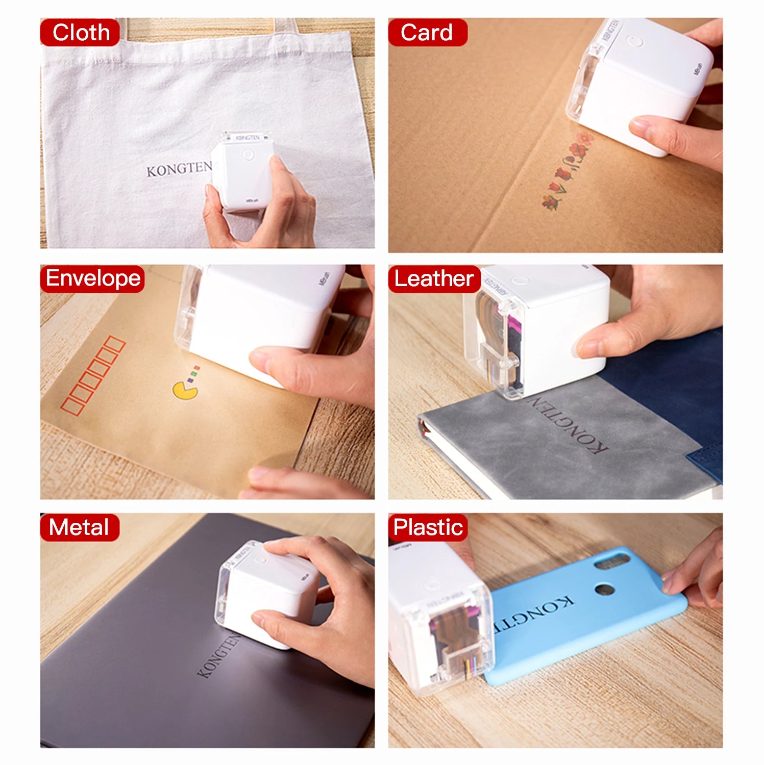 MBrush Portable Thermal Handheld Printer Inkjet Food Printer Black/Col ...