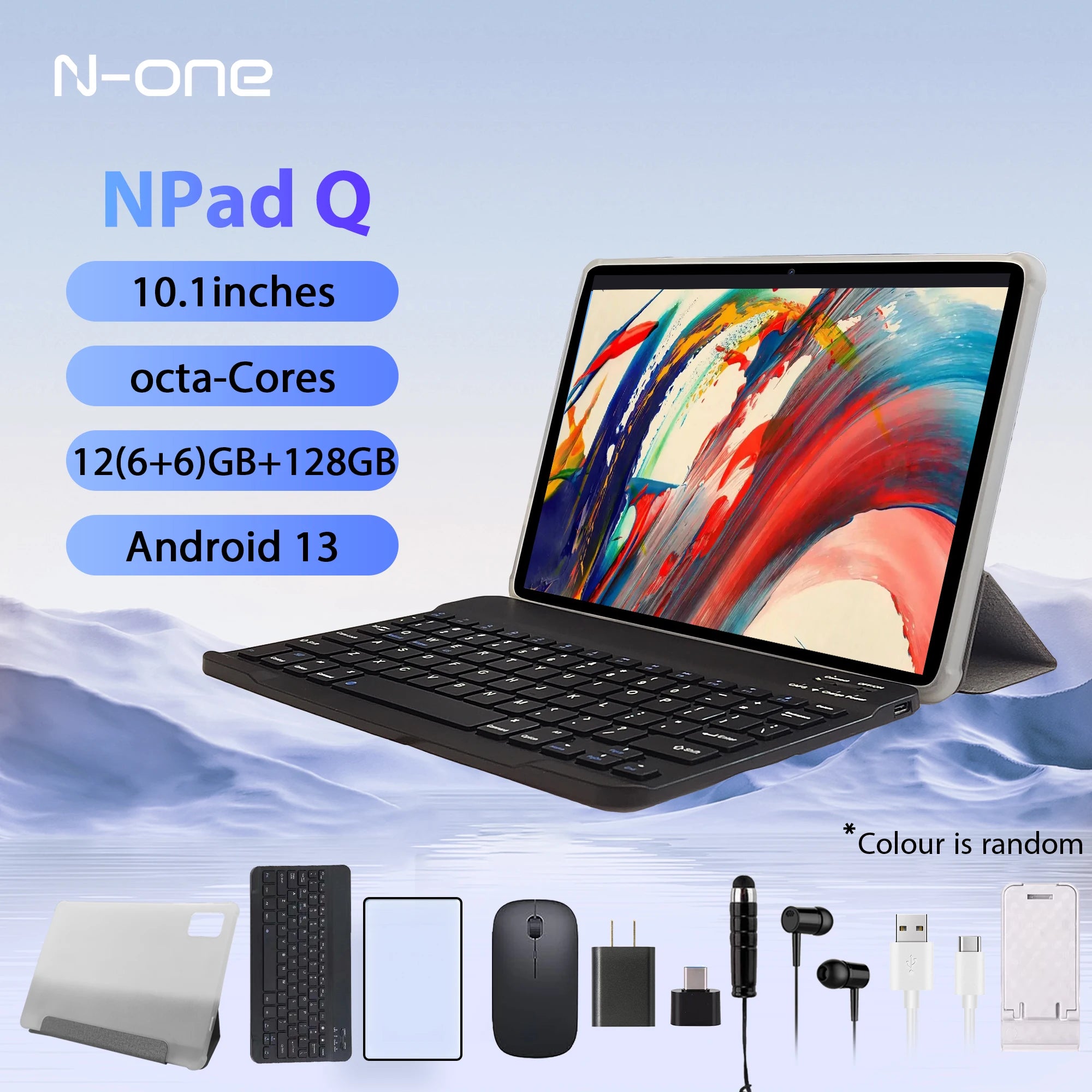N-ONE Npad Q Android13 12(6+6)GB 128GB 10.1'' 1280*800 IPS Screen 8-Co ...