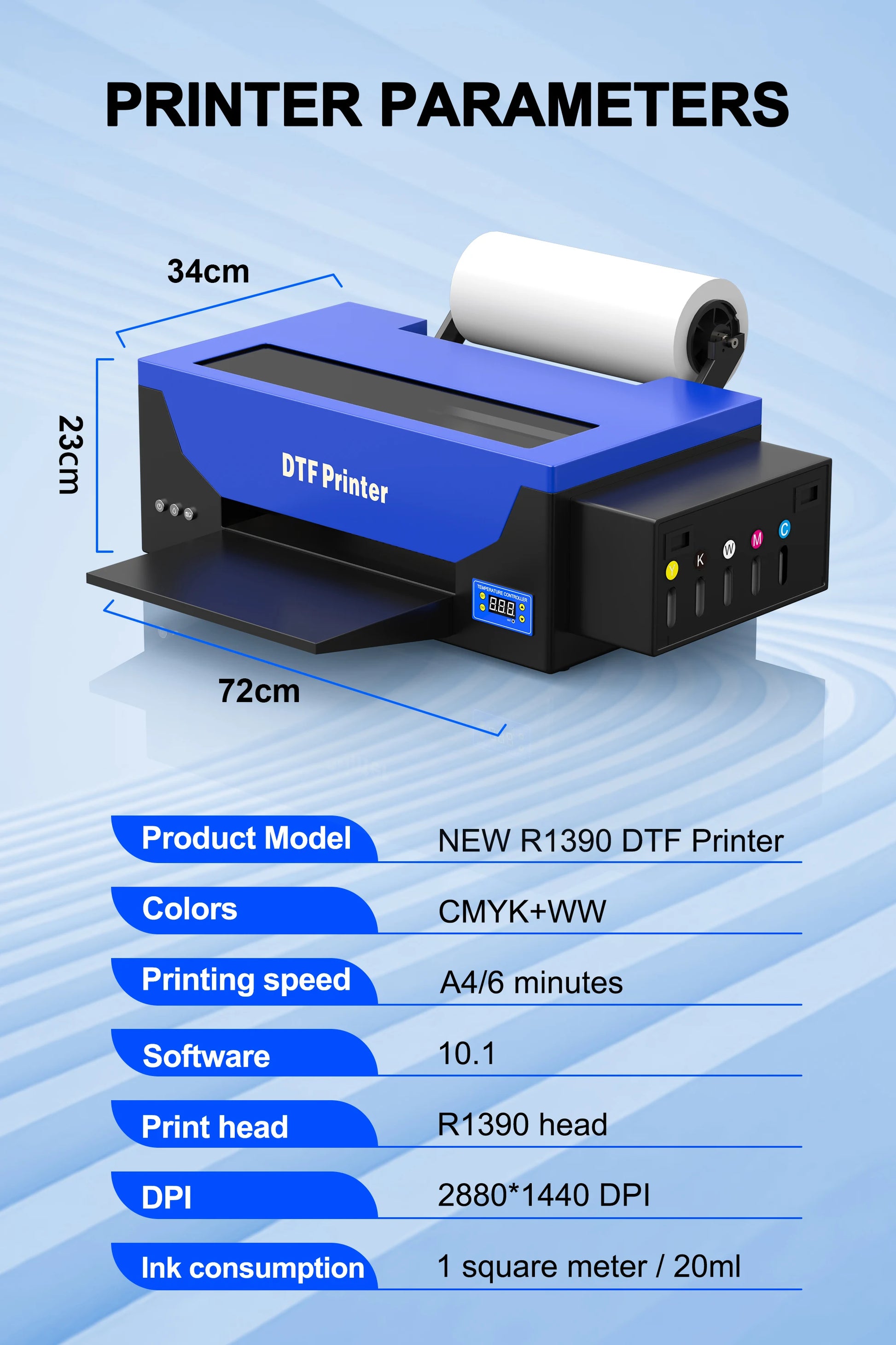 A3 dtf printing machine For Epson R1390 DTF Printer With DTF Curing Ov ...