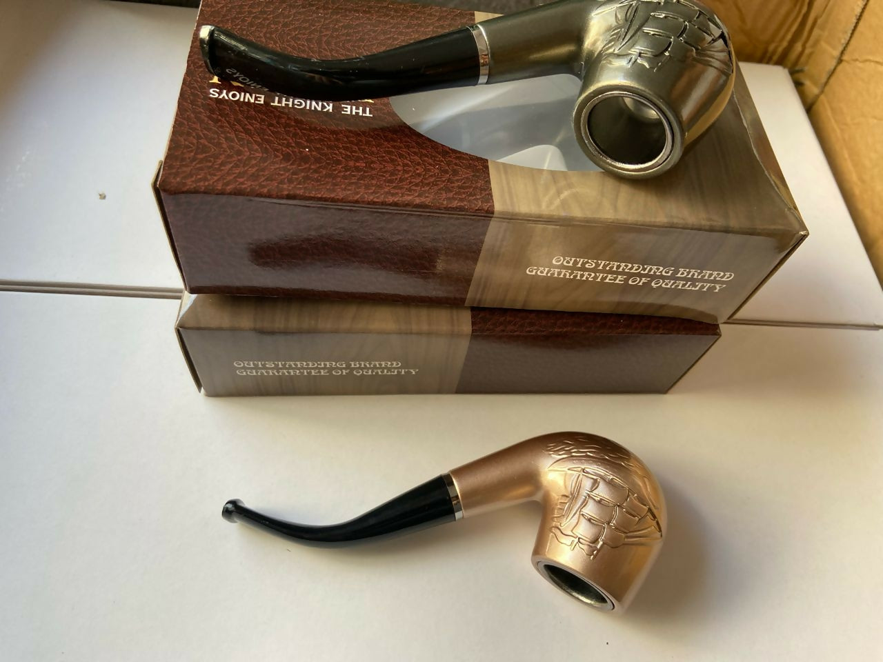 Classic Tobacco Smoking Pipe – Reusable Wooden-Style Handheld Pipe for ...