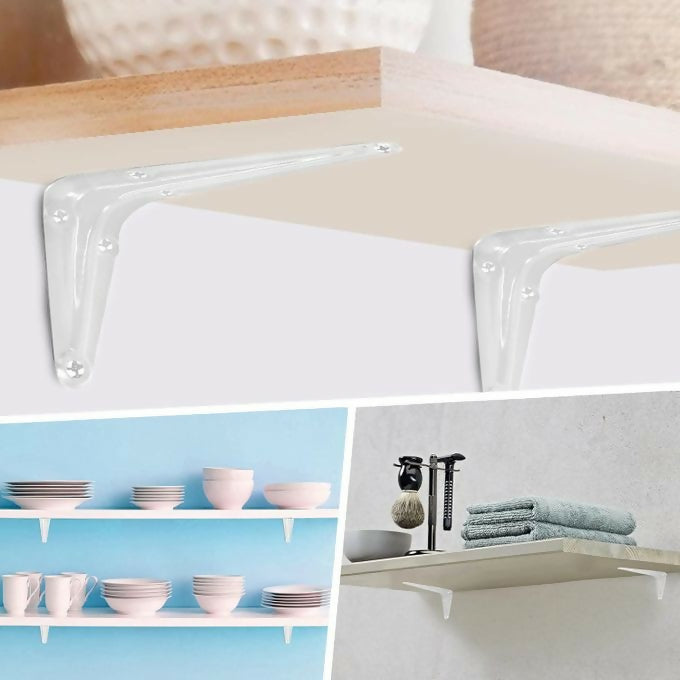 4pcs 4 Inch Shelf Brackets, Heavy Duty L Bracket, Shelf Corner Brace R ...