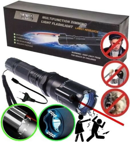 Electro Shocker Self-defense Electric Shock LED 288 Flashlight Police ...