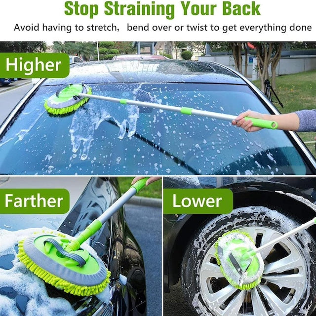 Car Cleaning Mop, Bus Truck Car Wash Brush, Removable Car Wash Mop wit ...