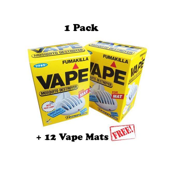 Fumakilla Vape Co Powerful Mosquito Destroyer + 12 Free Mats – NairoMarket