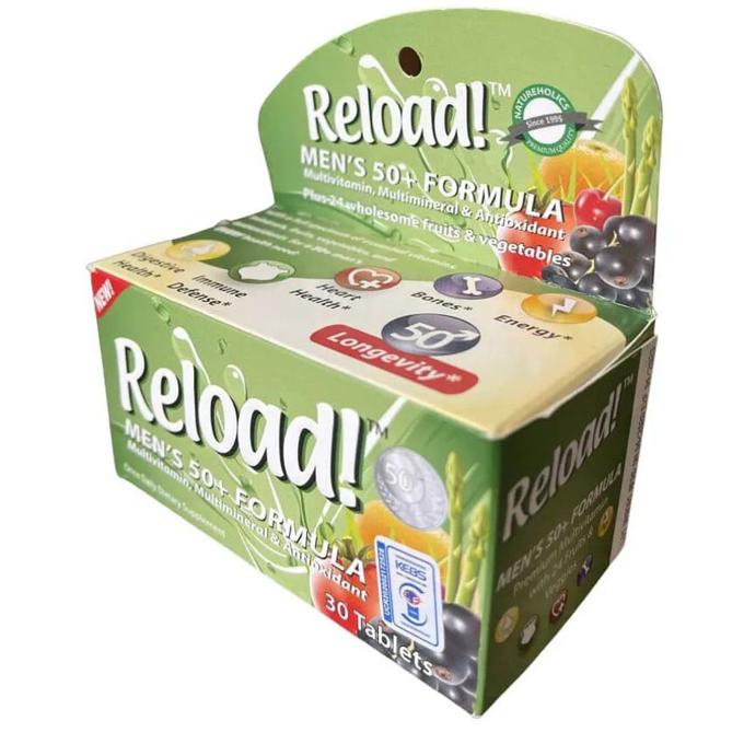 Reload! Men's 50+ Formula Multivitamin, Multimineral & Antioxidant Wit ...