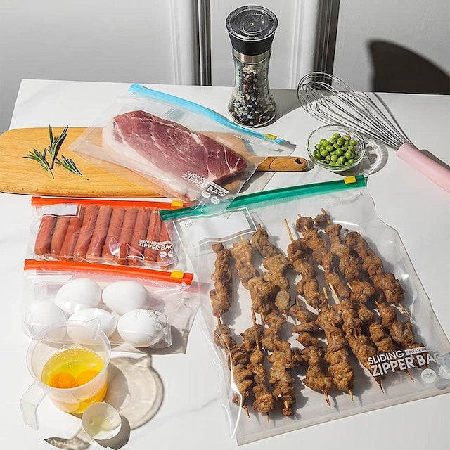 Reusable Fridge Bags with Zipper and Box Packing, Food Storage Bag wit ...