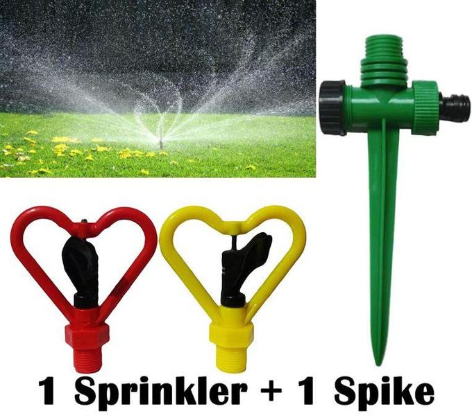 6pcs/Set Sprinkler Heads + Spikes Water Spinners Lawn Garden Rotary Sp ...