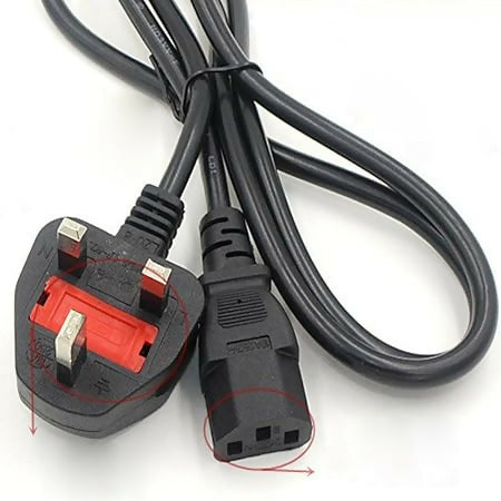 3 Pin UK Power Cord Cable Fuse PC Computer Monitor – NairoMarket