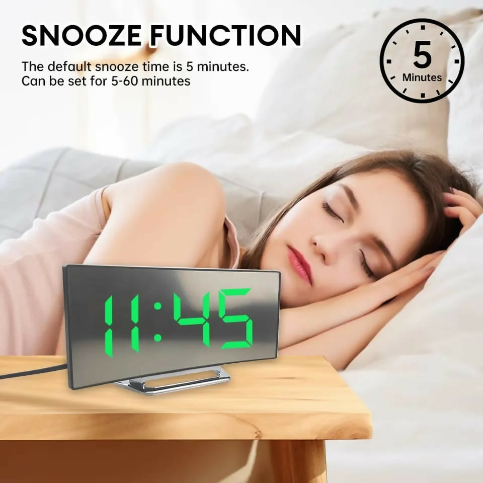 Curved digital alarm clock – NairoMarket